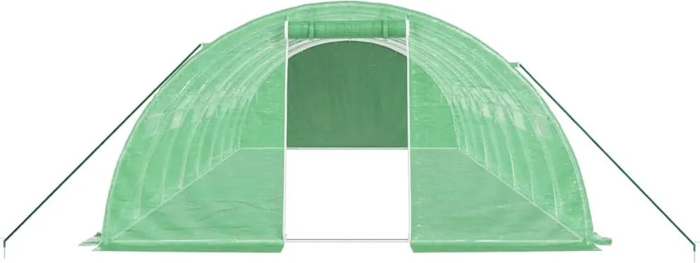 Skleník s ocelovým rámem zelený 32 m² 8 x 4 x 2 m 3188063