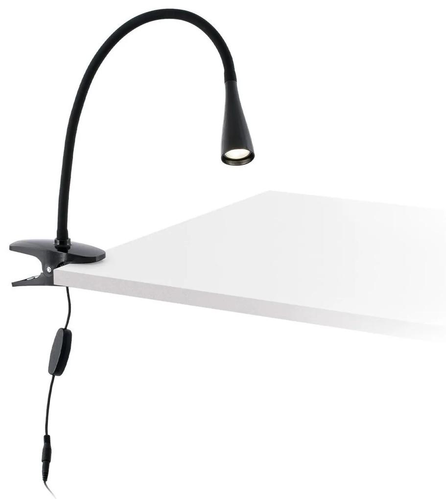 FARO Stolní LED lampa LENA s klipem Barva: Černá