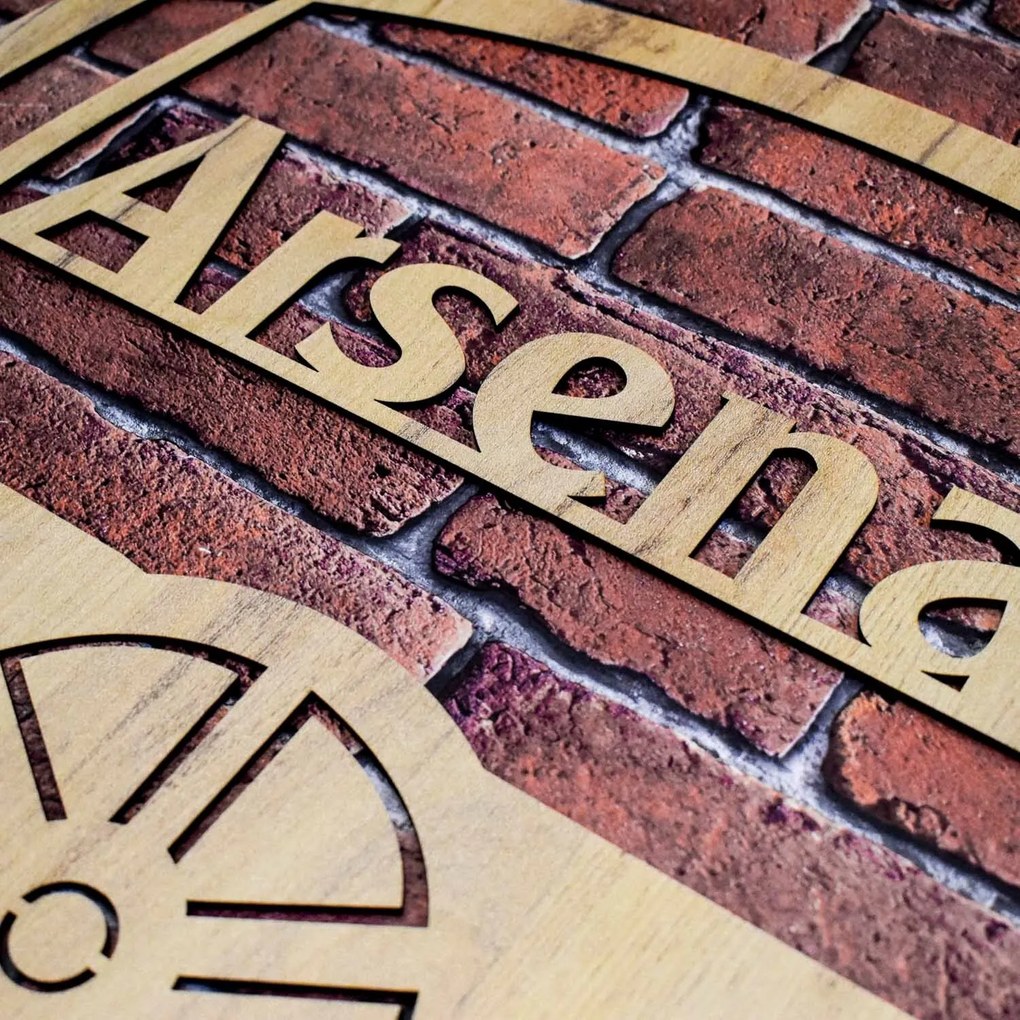 DUBLEZ | Logo fotbalového klubu ze dřeva - Arsenal | Obraz