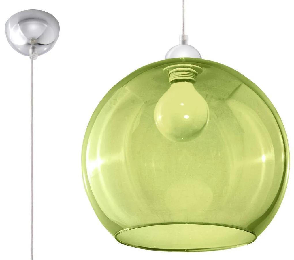 Sollux Lighting Závěsná lampa - Ball - zelená