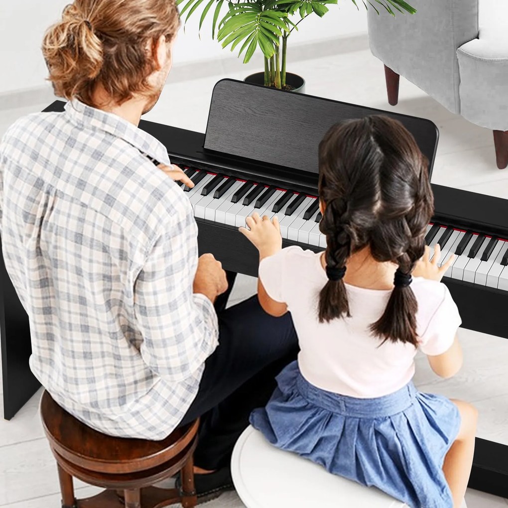 Costway Digitální piano s 88 kladívkovými klávesami, černé