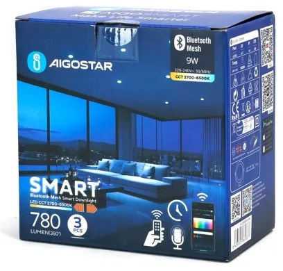 Aigostar-SADA 3x LED Stm. podhl. svítidlo MESH 9W/230V 2700K-6500K pr. 14,5 cm