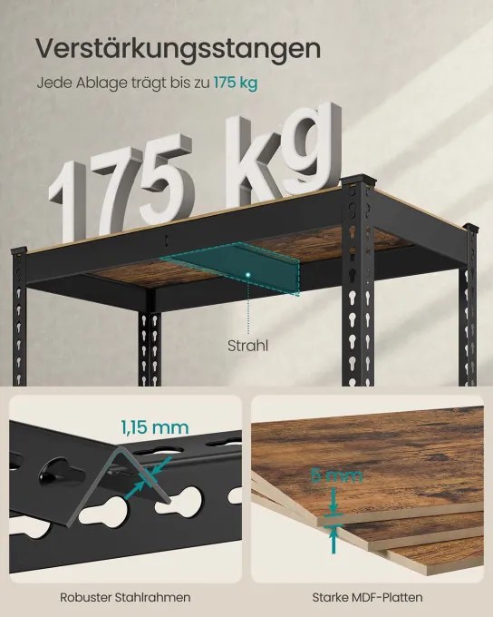 Regál 90x45x180 cm GLR450B11