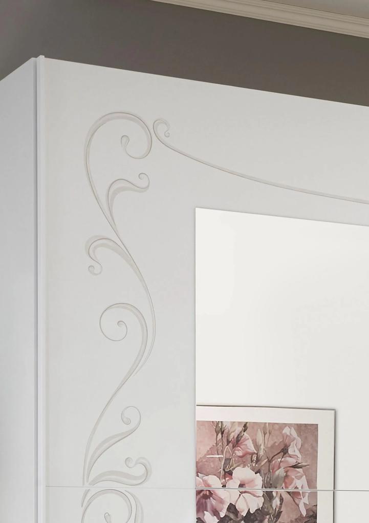 Šatní skříň s posuvnými dveřmi 220 cm Soler, bílá