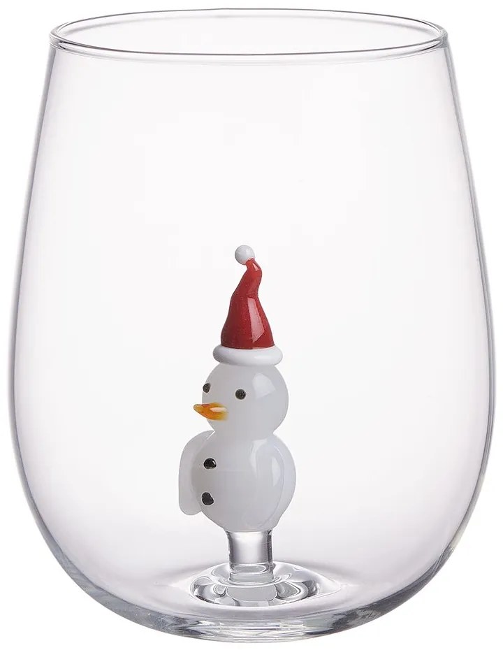 MERRY & JOY Sklenice sněhulák 450 ml