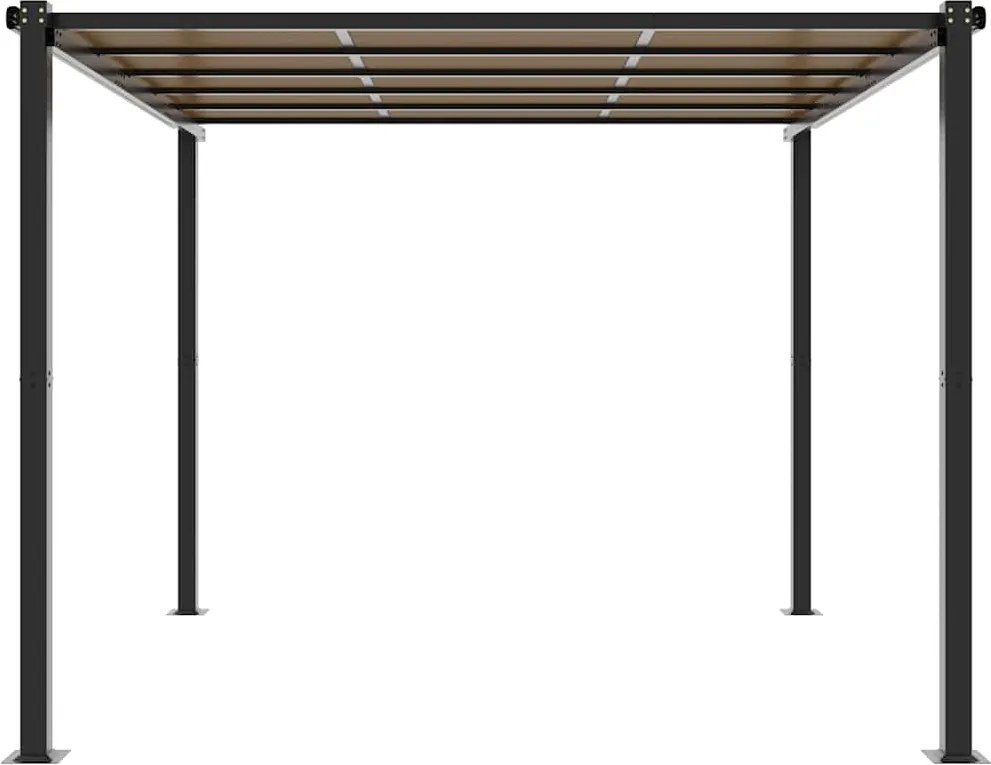 Zahradní altán antracitový 3x3 m Hliník 3217060