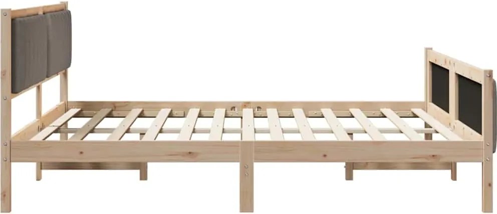Rám postele Hnědá a taupe 180 x 200 cm Masivní borovicové dřevo 3394306