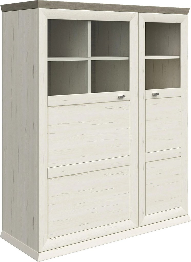 XXXLutz VYSOKÁ KOMODA, šedá, bílá, 110/134,2/43 cm Hom`in - Dětské pokoje sestavy - 000003000140