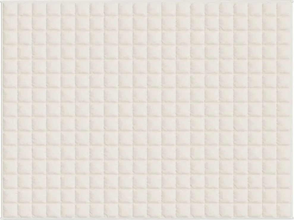 Zátěžová deka světle krémová 152 x 203 cm 11 kg textil 3154820