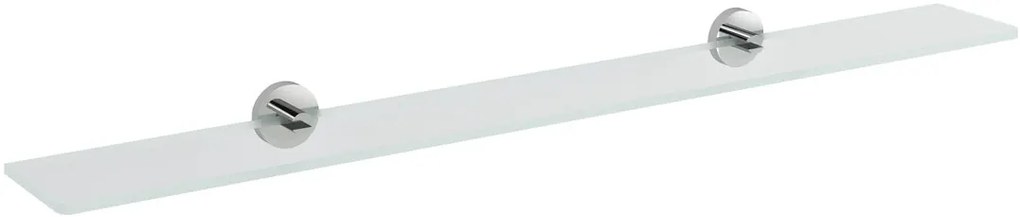 Sapho Sapho, X-ROUND skleněná police 800mm, chrom/čiré sklo, XR009-17