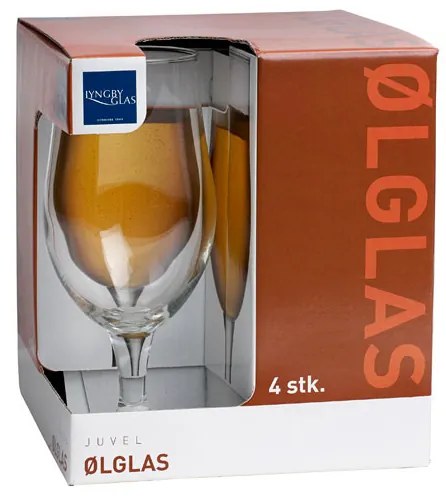 Lyngby Glas Sklenice na pivo Juvel 49cl (sada 4 ks)