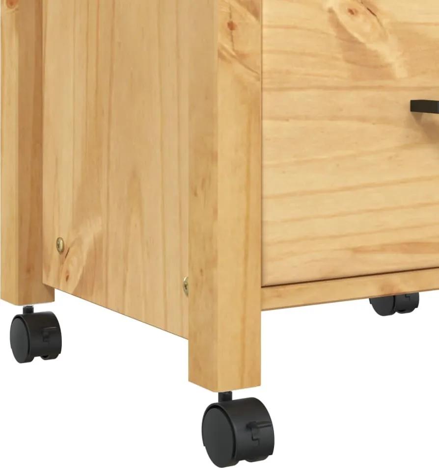 vidaXL Kuchyňský vozík MONZA 48 x 40 x 90 cm masivní borové dřevo [376085] Barva: Hnědá