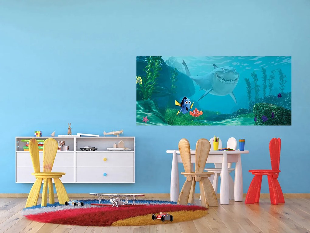 Dětská vliesová fototapeta na zed' Hledá se Nemo Bruce, Disney | 202 x 90 cm | DFTDNH 5314
