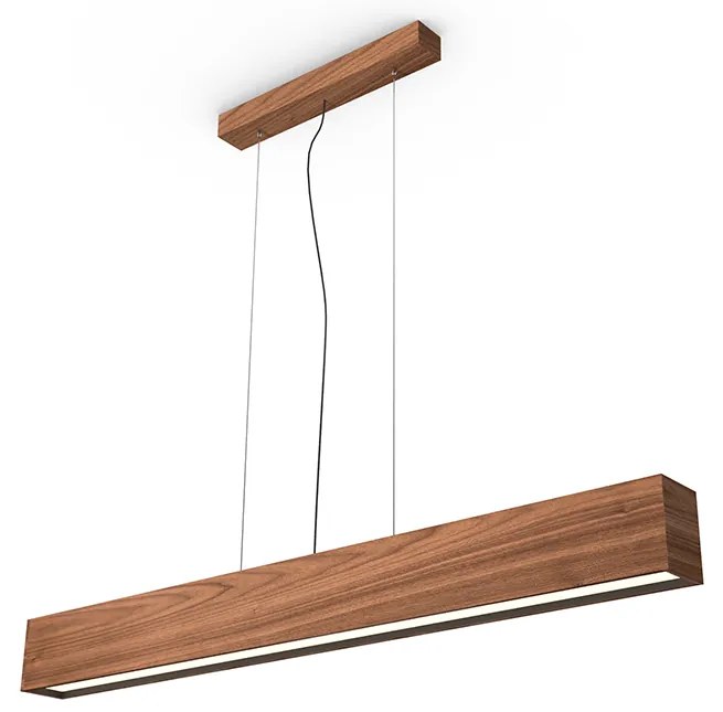 Závěsné lineární dřevěné svítidlo nad stůl woodLED Linus  Závěsné lineární dřevěné svítidlo nad stůl woodLED Linus Délka: 1100 mm, Dřevodekor: Ořech…
