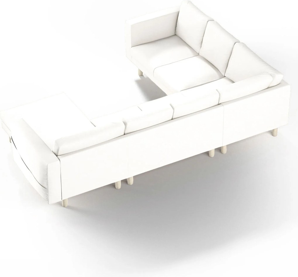 Potah na pohovku IKEA Norsborg rohová, 5-místná se šezlongem barva bílá