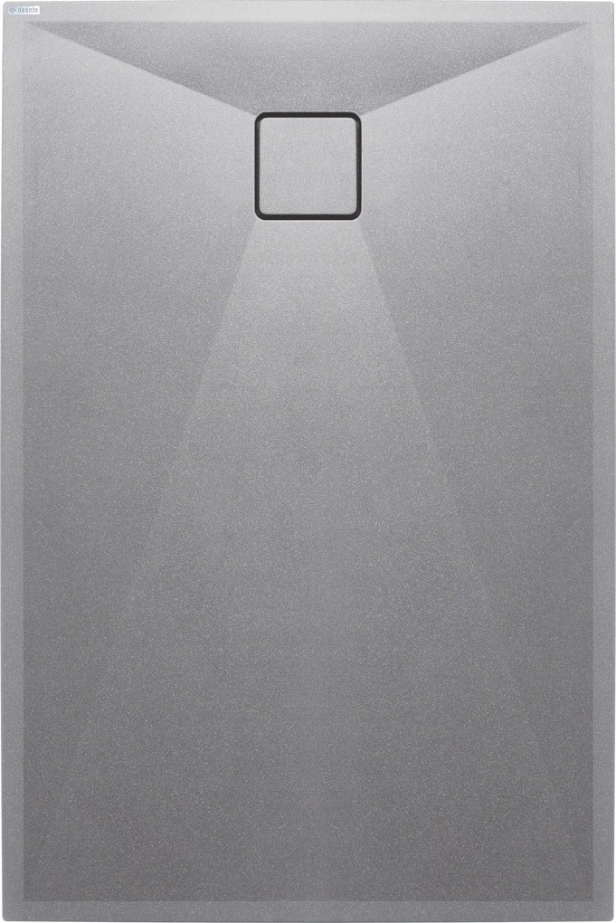 Deante Sprchová obdélníková vanička Correo 100x70 cm, granit, šedá metalic - KQR S75B