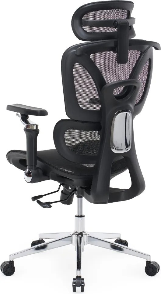 Kancelářská ergonomická židle PORTE — síťovina, černá