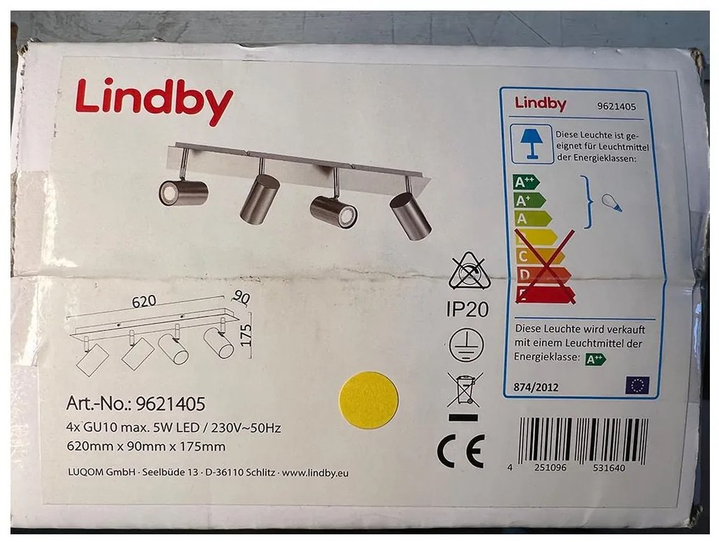 Lindby - Bodové svítidlo 4xGU10/5W/230V