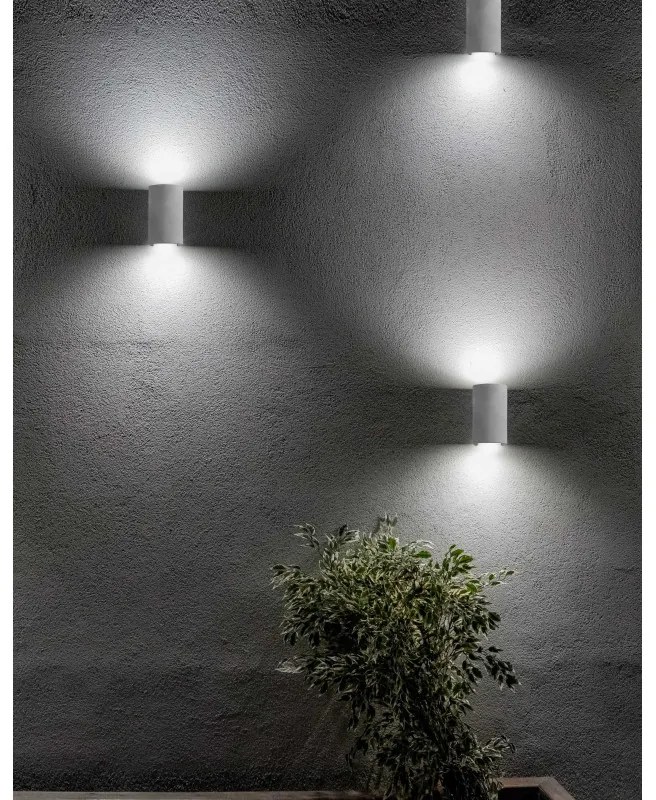 Svítidlo Nova Luce CADMO R WALL GREY 2 nástěnné, IP 65, 2x3 W