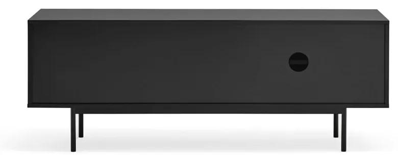 Černý TV stolek v dekoru dubu 140x52 cm Sierra - Teulat