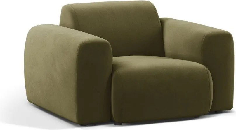 Khaki sametové křeslo Molino – Micadoni