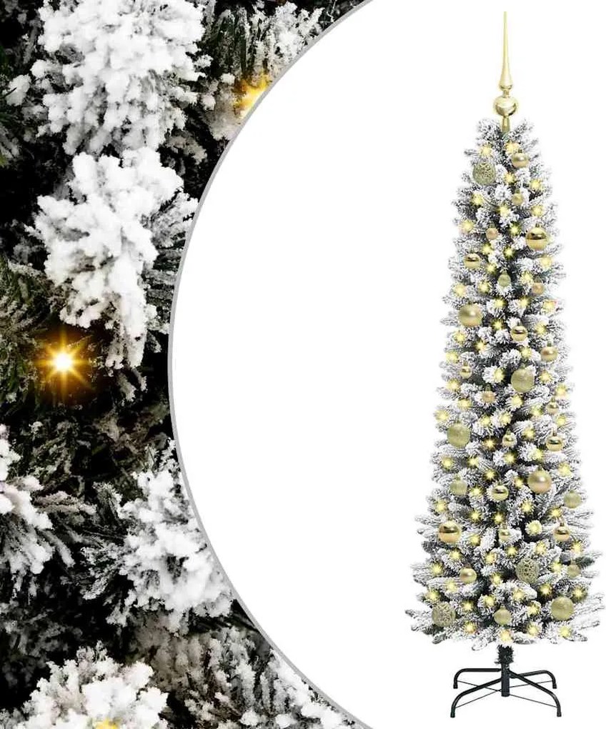 Umělý vánoční stromeček Bílá 150 cm PVC, kov a plast 3396097