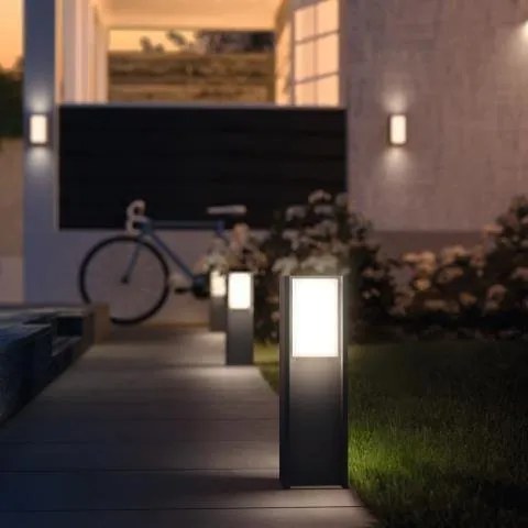 PH 16473/93/P0 Hue White venkovní sloupkové svítidlo Philips Turaco 16473/93/P0 antracitové, 2700K, 40cm - PHILIPS HUE (915003761502)