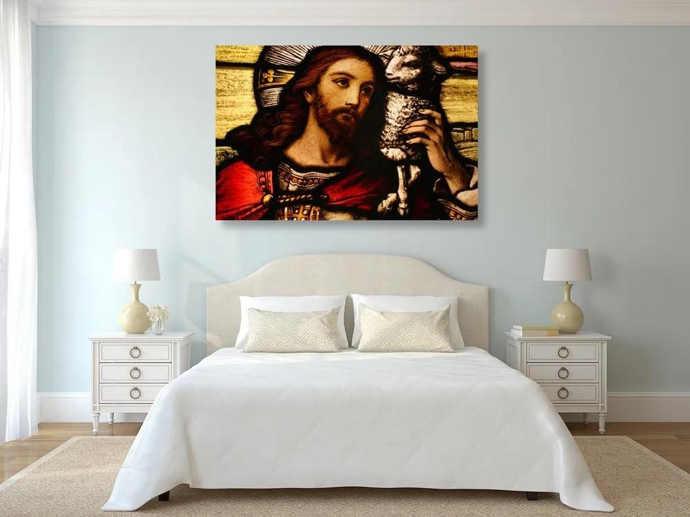 Obraz Ježíš s jehňátkem - 120x80 cm