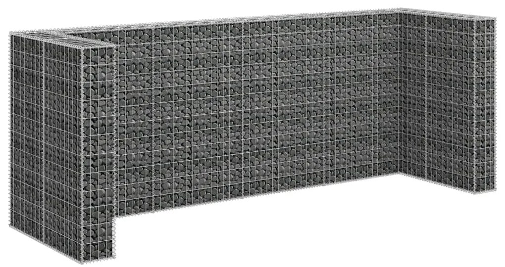 vidaXL Gabionová zástěna pro popelnice pozinkovaná ocel 320x100x120 cm