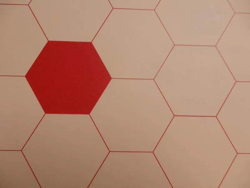 Oranžová geometrická vliesová tapeta na zeď, 7100002, My Home, Vavex