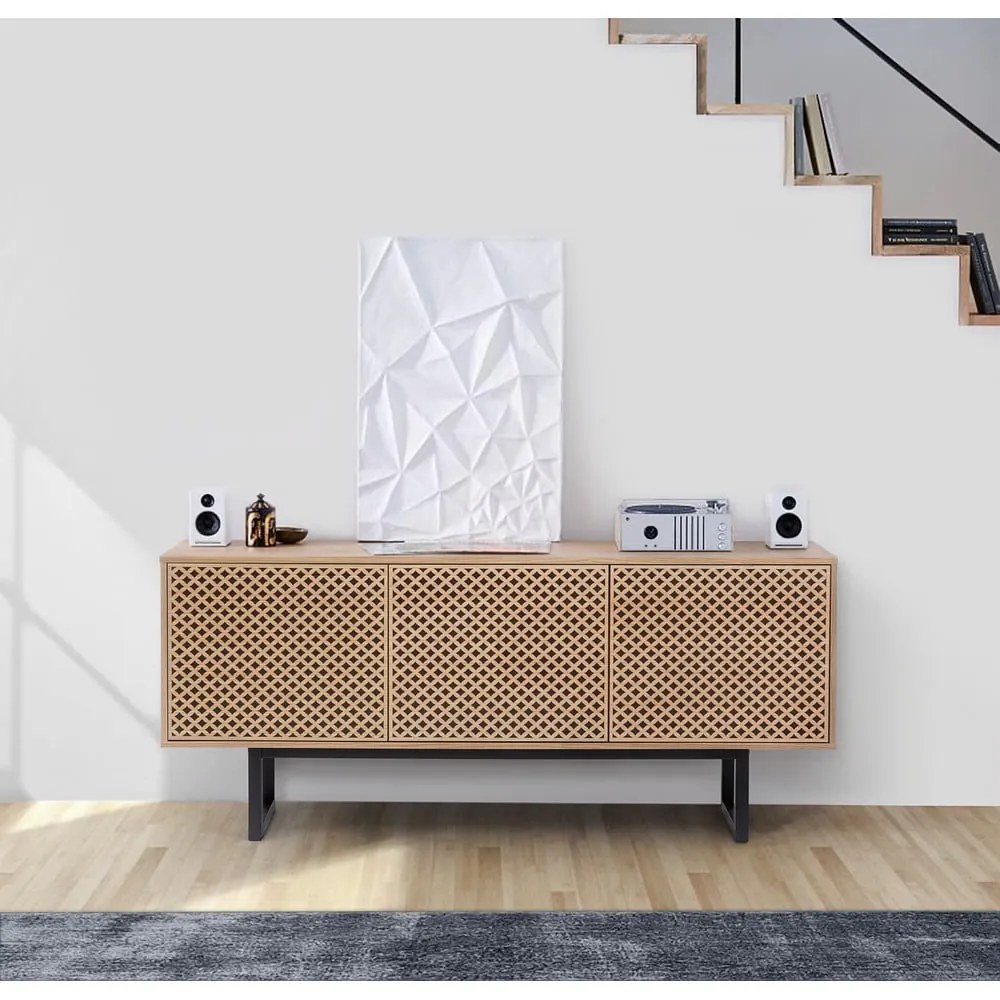 Komoda v dubovém dekoru Woodman Camden Diamond, 175 x 75 cm