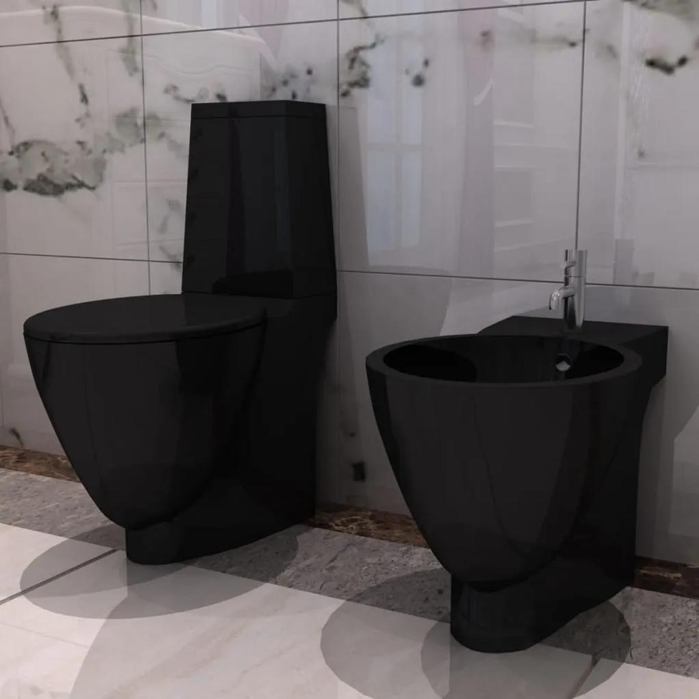 Keramické WC a bidet černé,  270567