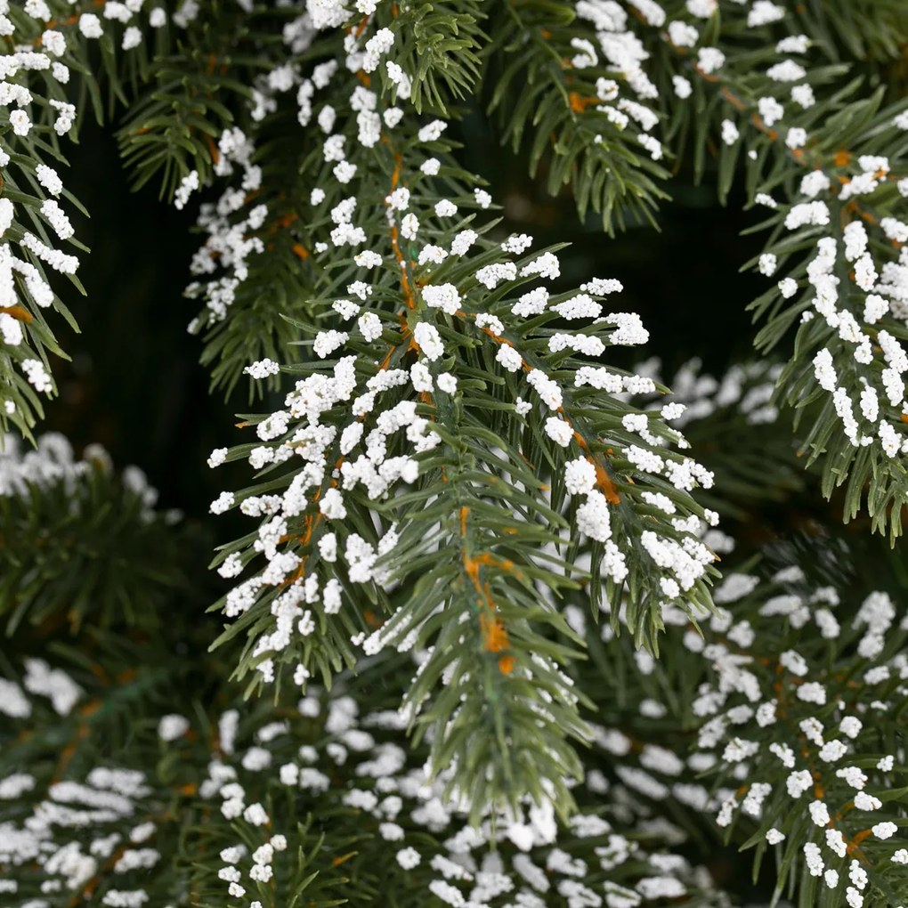 Umělý zasněžený vánoční stromeček Kovový stojan Smrk SANTA