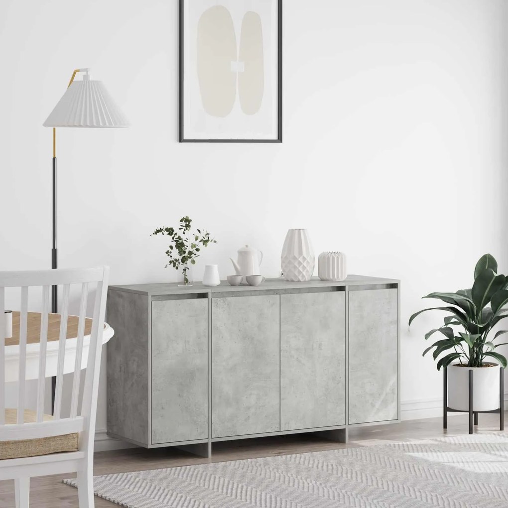Servírovací skříň Betonově šedá 135 x 41 x 75 cm 3333889