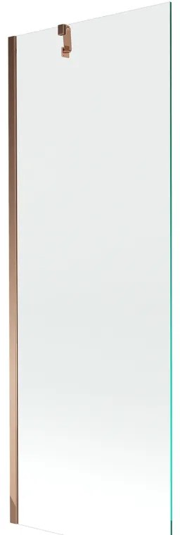 Mexen Next, vanová zástěna 1-křídlová 70 x 150 cm, fixní křídlo, 6 mm čiré sklo, růžové zlato profil, 895-070-000-00-00-60