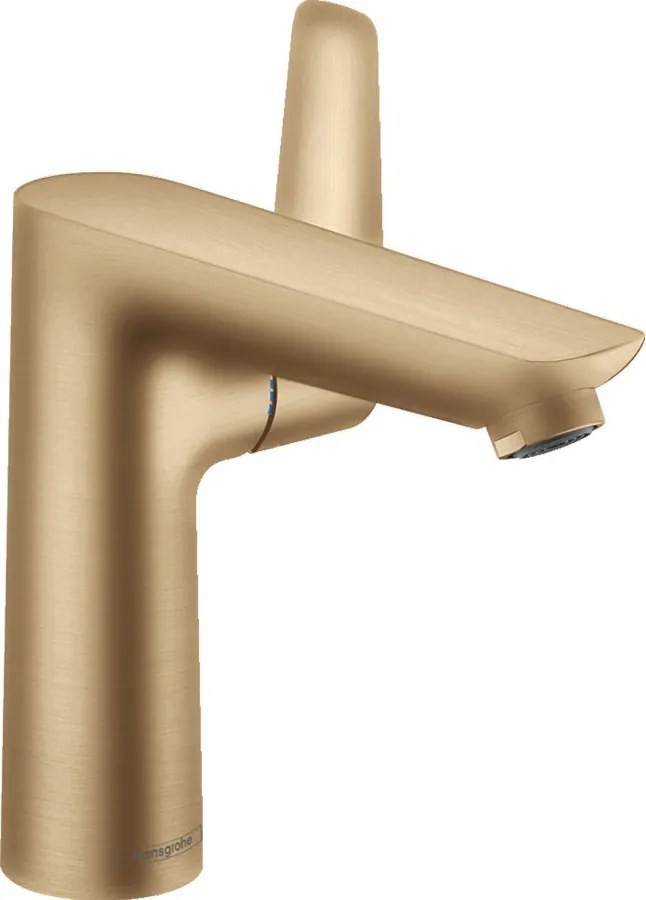 Hansgrohe Talis E, páková umyvadlová baterie 150 s odtokovou soupravou s táhlem, kartáčovaná bronzová, 71754140