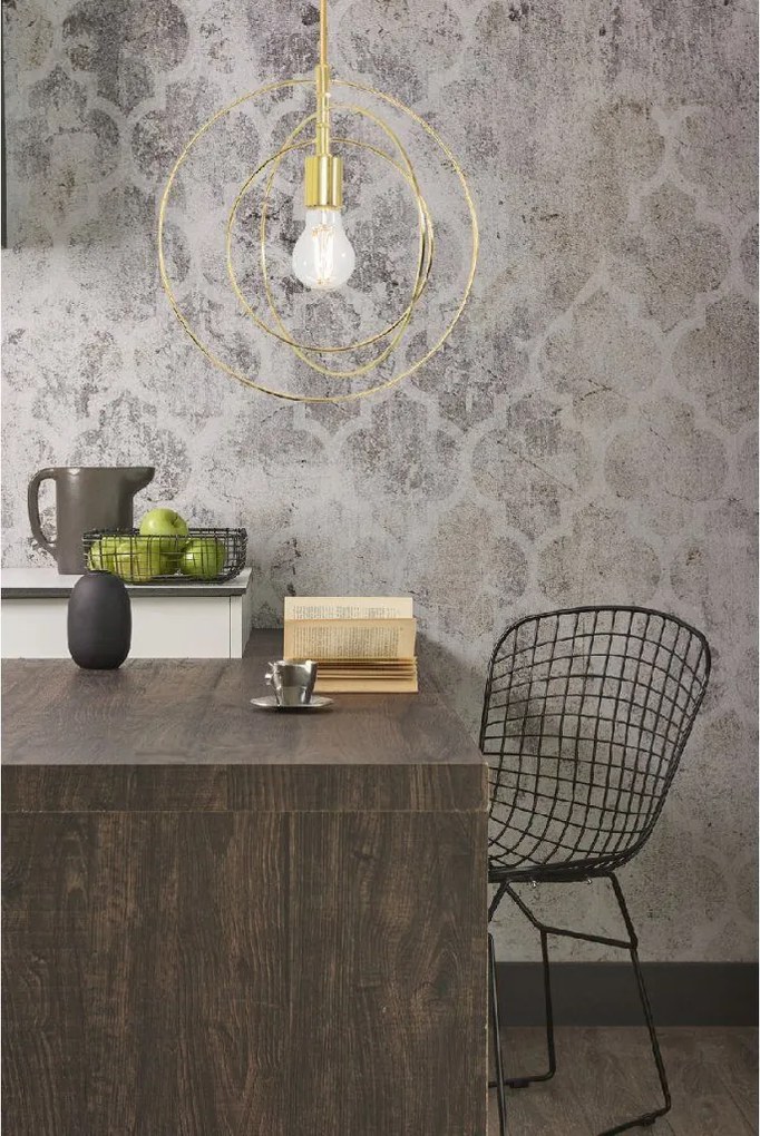 Toolight - závěsná lampa E27 APP286-1CP, zlatá, OSW-08404