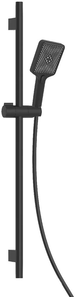 kielle Vega - Set sprchové hlavice, tyče a hadice, matná černá 20418SE4