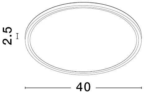 Nova Luce stropní LED svítidlo Dixie Varianta: 36 W LED, Ø 400 mm, černá