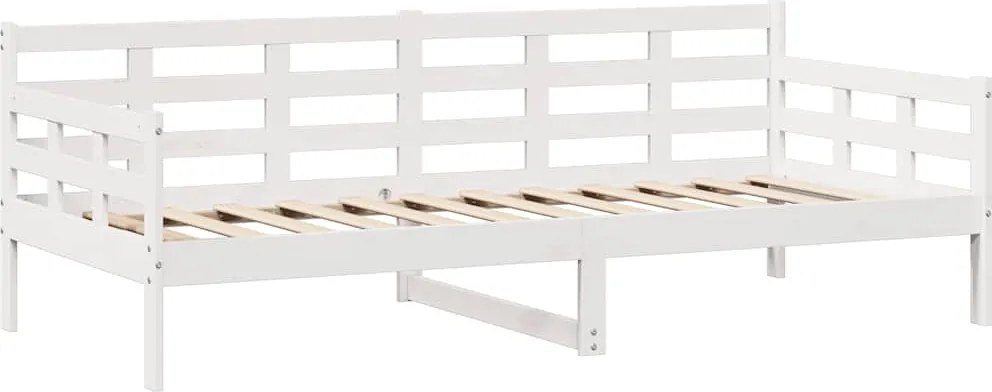 Válenda se zásuvkami bílá 90 x 190 cm masivní borovice 3302143