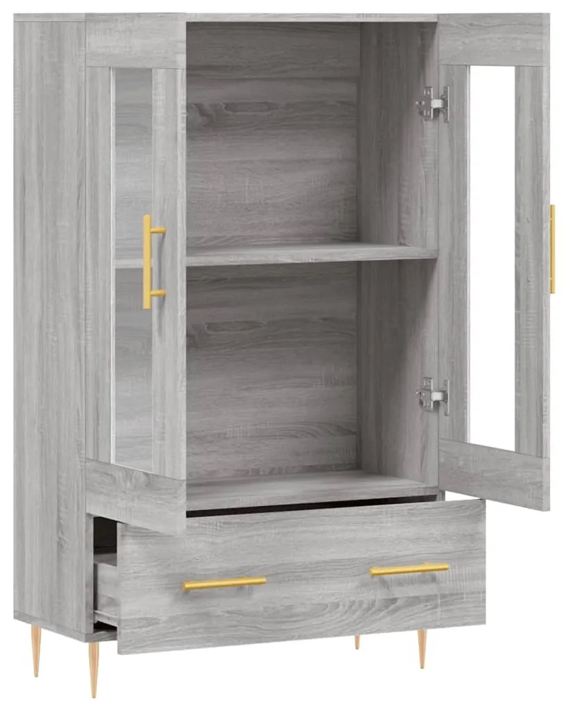 Skříň highboard šedá sonoma 69,5 x 31 x 115 cm kompozitní dřevo - Default Title