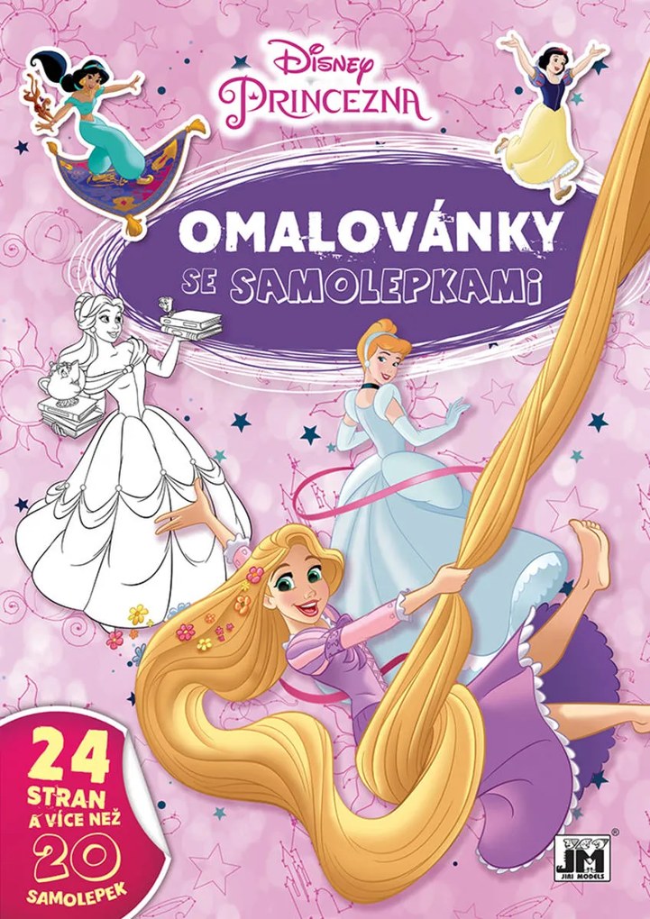 JIRI MODELS Omalovánky A4 se samolepkami Disney Princezny 4