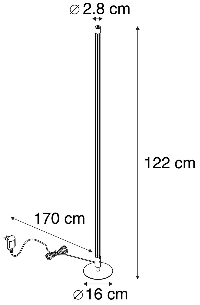 Sada 2 moderních stojacích lamp LED chrom - Line-up
