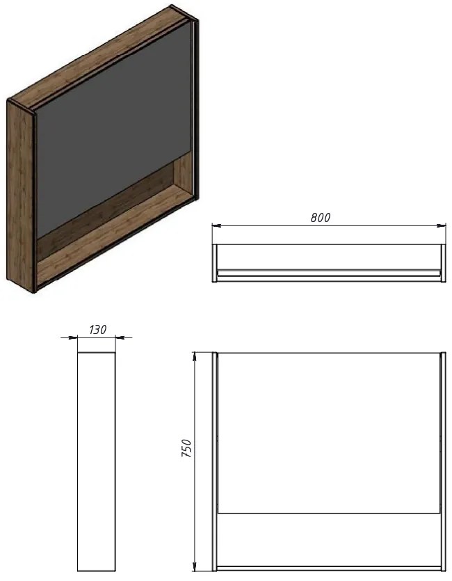 Lavedo Queen white 80 zrcadlová skříňka do koupelny s LED podsvícením