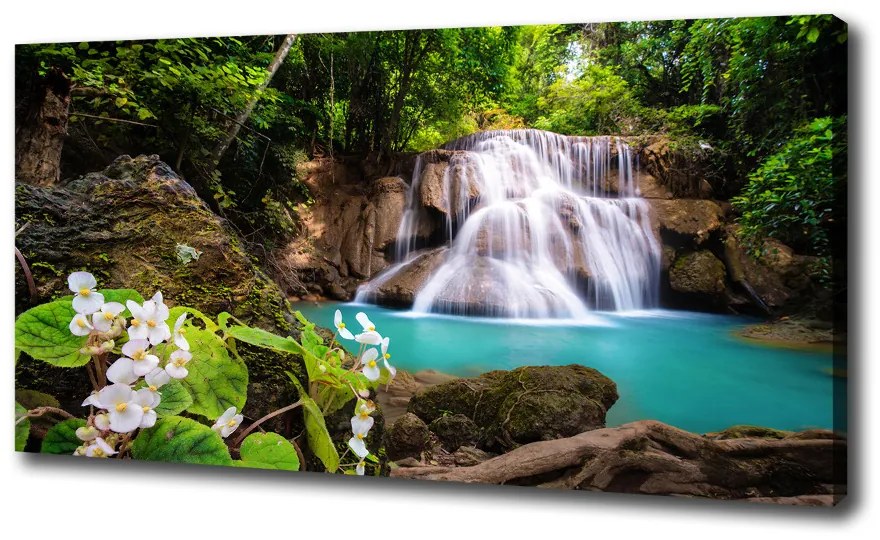 Wallmuralia Foto obraz na plátně Vodopád Thajsko 100x50