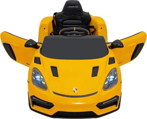 Elektrické autíčko Porsche Spyder RS 718 Lakýr žluté