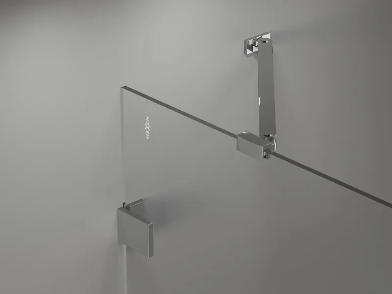 Mexen Lunar, pravý půlkruhový sprchový kout 90 x 70 cm, 8mm čiré sklo, chromový profil, 833-090P-070L-01-00