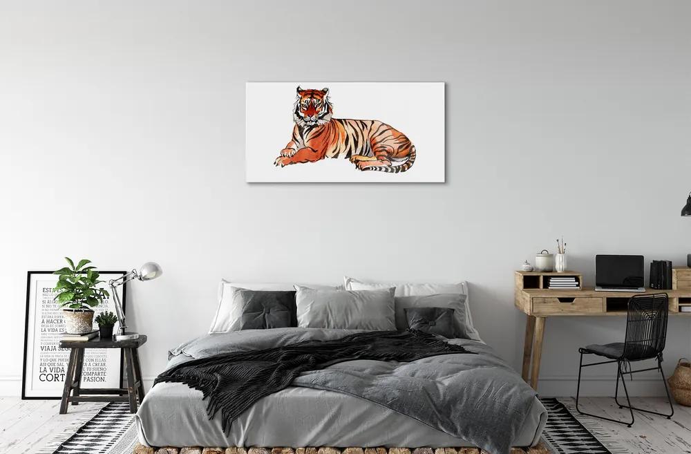 akrylový obraz malované tygr 100x50 cm