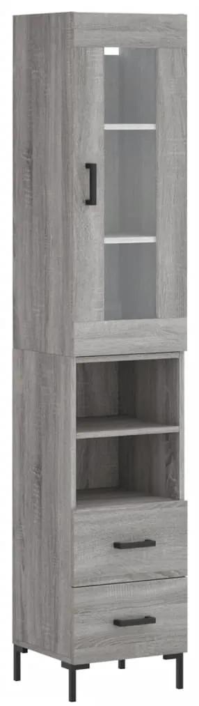 Skříň highboard šedá sonoma 34,5 x 34 x 180 cm kompozitní dřevo,  3199303