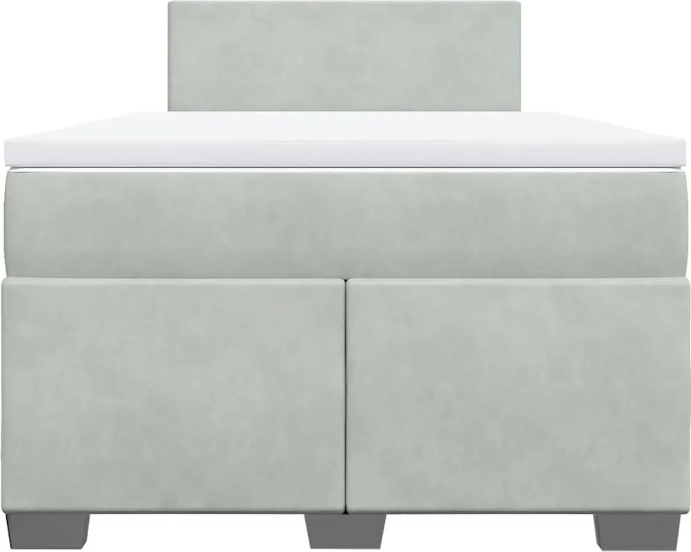 Box spring postel s matrací světle šedá 120x190 cm samet 3288552